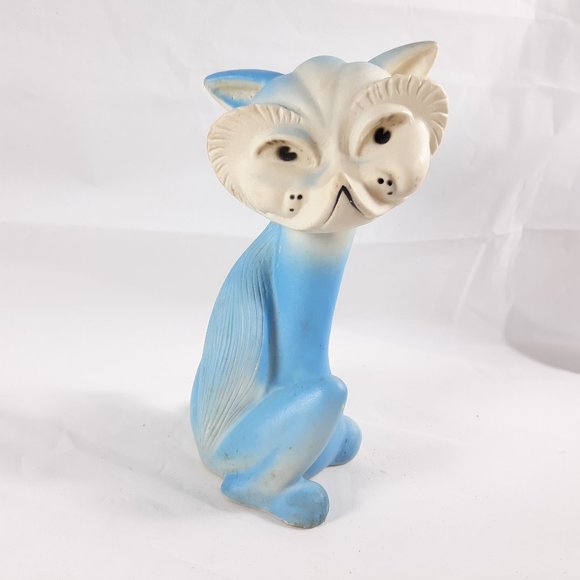 Accents | Vintage 1962 Formulette Rubber Fox Squeak Toy Blue Usa | Poshmark